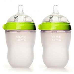 Comotomo - Soft Hygienic Silicone Baby Bottle Twin Pack 3m+ Pink - 8 oz.