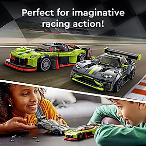 LEGO Speed Champions Aston Martin Valkyrie AMR Pro & Vantage GT3 2 Collectible Model 76910 - Race Car and Toy Set, Includes 2 Driver Minifigures, Great Gift for Boys, Girls, and Teens Ages 9+