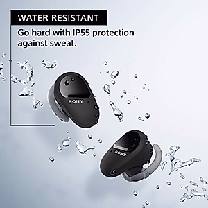 Sony WF-SP800N Truly Wireless Sports In-Ear Noise Canceling Headphones with Mic For Phone Call And Alexa Voice Control, Black