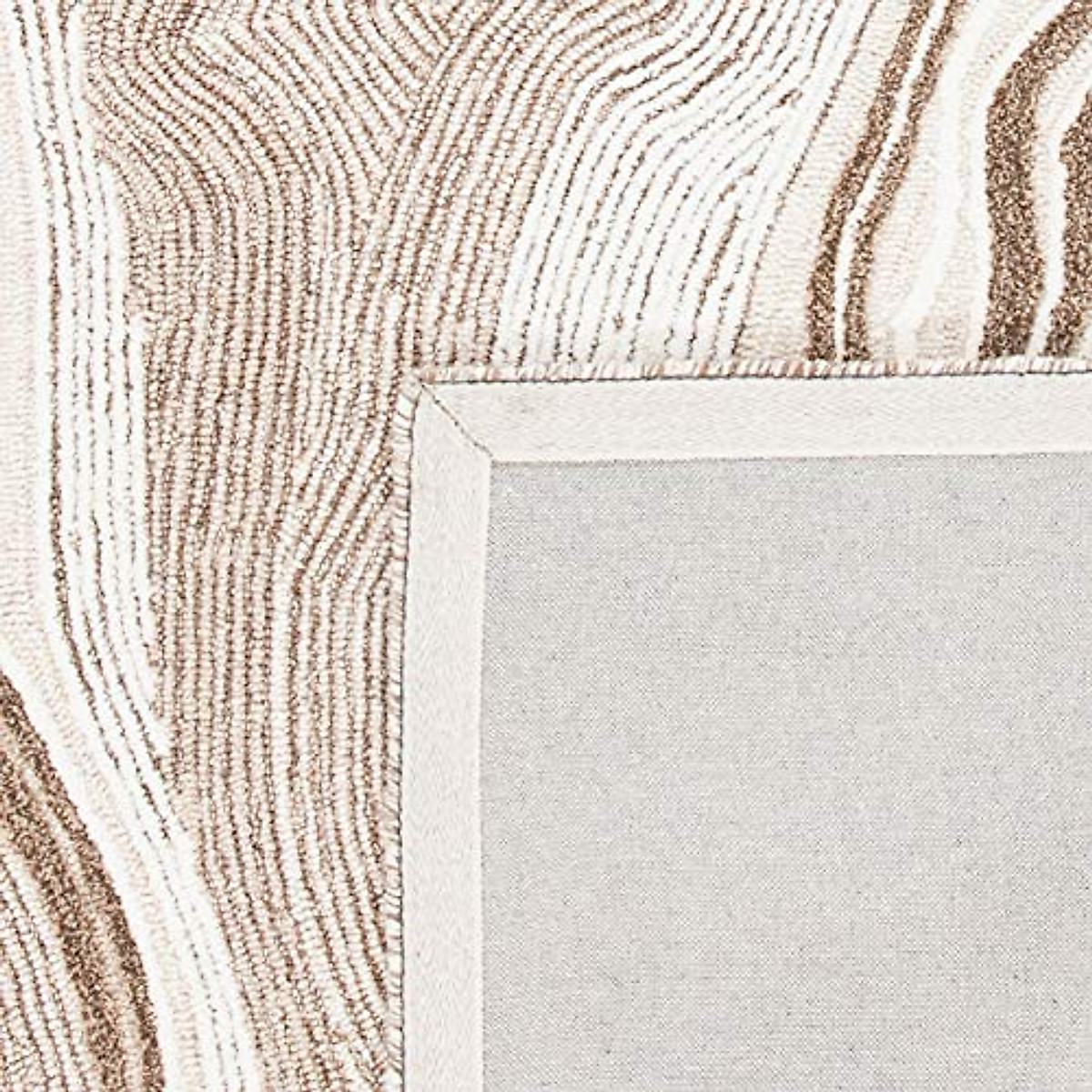 SAFAVIEH Fifth Avenue Collection 2' x 3' Beige/Ivory FTV121B Handmade Mid-Century Modern Wool Entryway Living Room Foyer Bedroom Kitchen Accent Rug