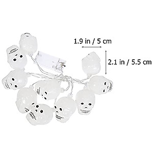 BESPORTBLE 2 Sets Halloween Fairy String Lights Decoration Ghost Skull Twinkle Garden Lights for Indoor Outdoor Home Yard Party Lamp