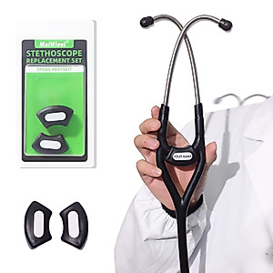 Stethoscope Name Tag Replacement Parts Identification Tag Name Tag,Adult Pediatric Compatible with Littman Cardiology Repair Stethoscope Accessories 40007,Black
