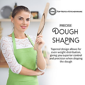 Sugar Maple with Black Walnut Celtic Knot French Style Rolling Pin: Tapered Solid Wood Design. Hand Crafted in the USA