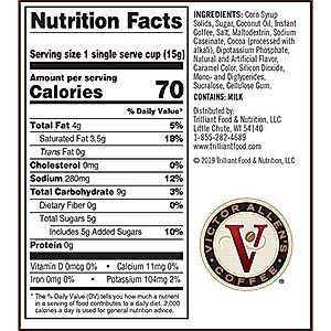 Victor Allen's Coffee Sweet and Salty Caramel Flavored Cappuccino Mix, 42 Count, Single Serve K-Cup Pods for Keurig K-Cup Brewers Brewers