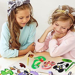 Paper Master Make A Face Sticker 60 PCS Sheets Make Your Own Stickers with 20 Design Animal Stickers for Boys & Girls as Gift of Festival, Reward, Art Craft, Party Favors, Birthday