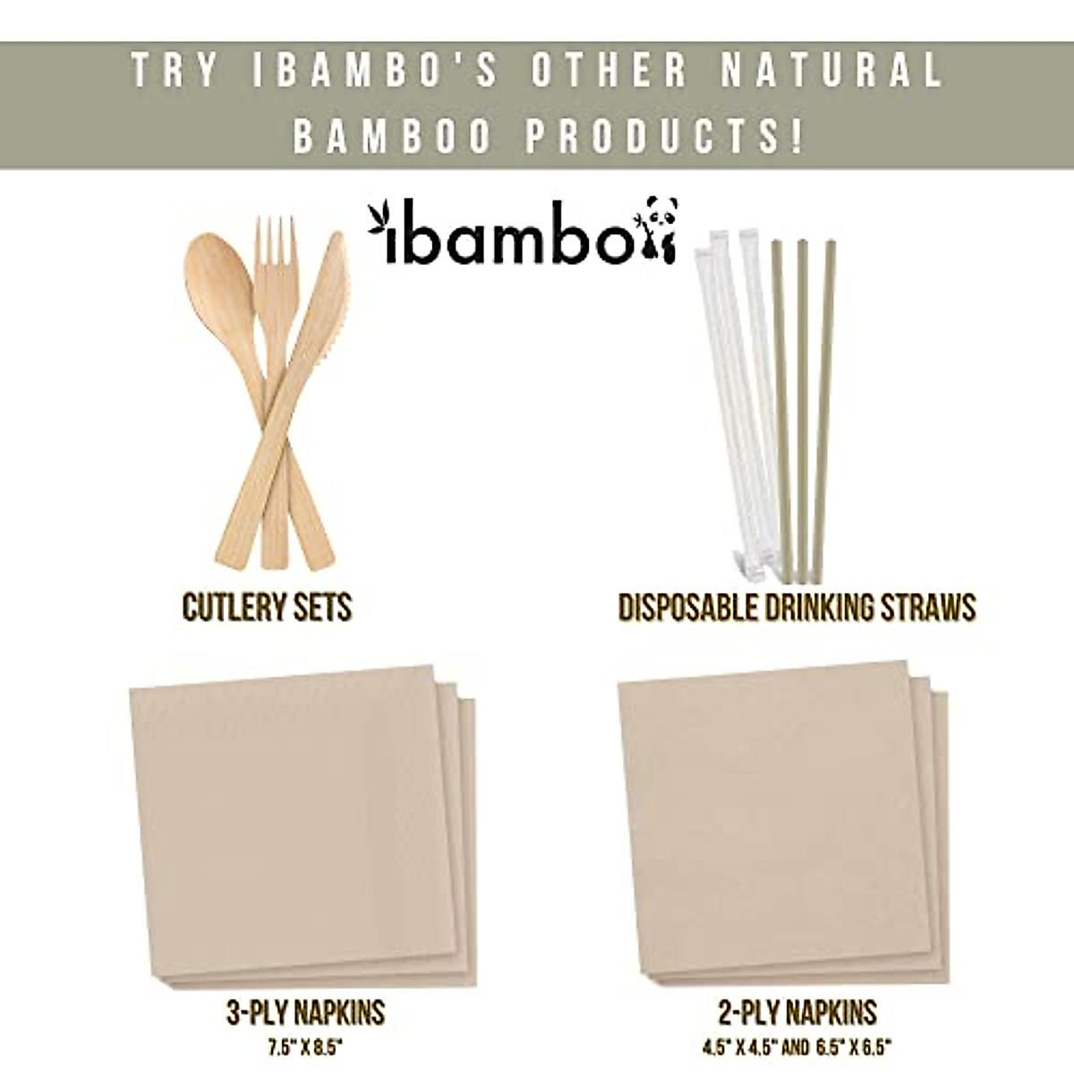 Ibambo 10 Pack Natural Bamboo Straws - Ecofriendly Reusable Straws, 8 inch Biodegradable Straws, Compostable Straws with Straw Cleaner, Bamboo Reusable Straws Alternative to Plastic Disposable Straws