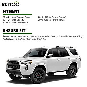 SCITOO 1pc Keyless Entry Remote Key Fob Replacement for Uncut Car Key for Toyota 4Runner 2010-2019 for Scion tC 2011-2016 Prius 2010-2016 Venza 2009-2016 FCC HYQ14ACX 314.3MHz 3 Buttons