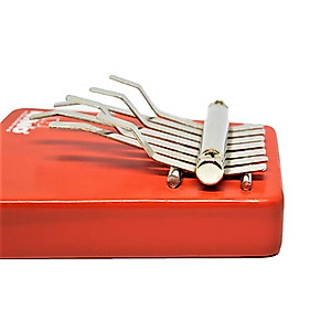 Nino Percussion Kids' Kalimba with Five Chrome Plated Steel Keys, Medium Size-NOT Made in China-Radiata Pine, for Classroom Music or Playing at Home, 2-Year Warranty (NINO964R)