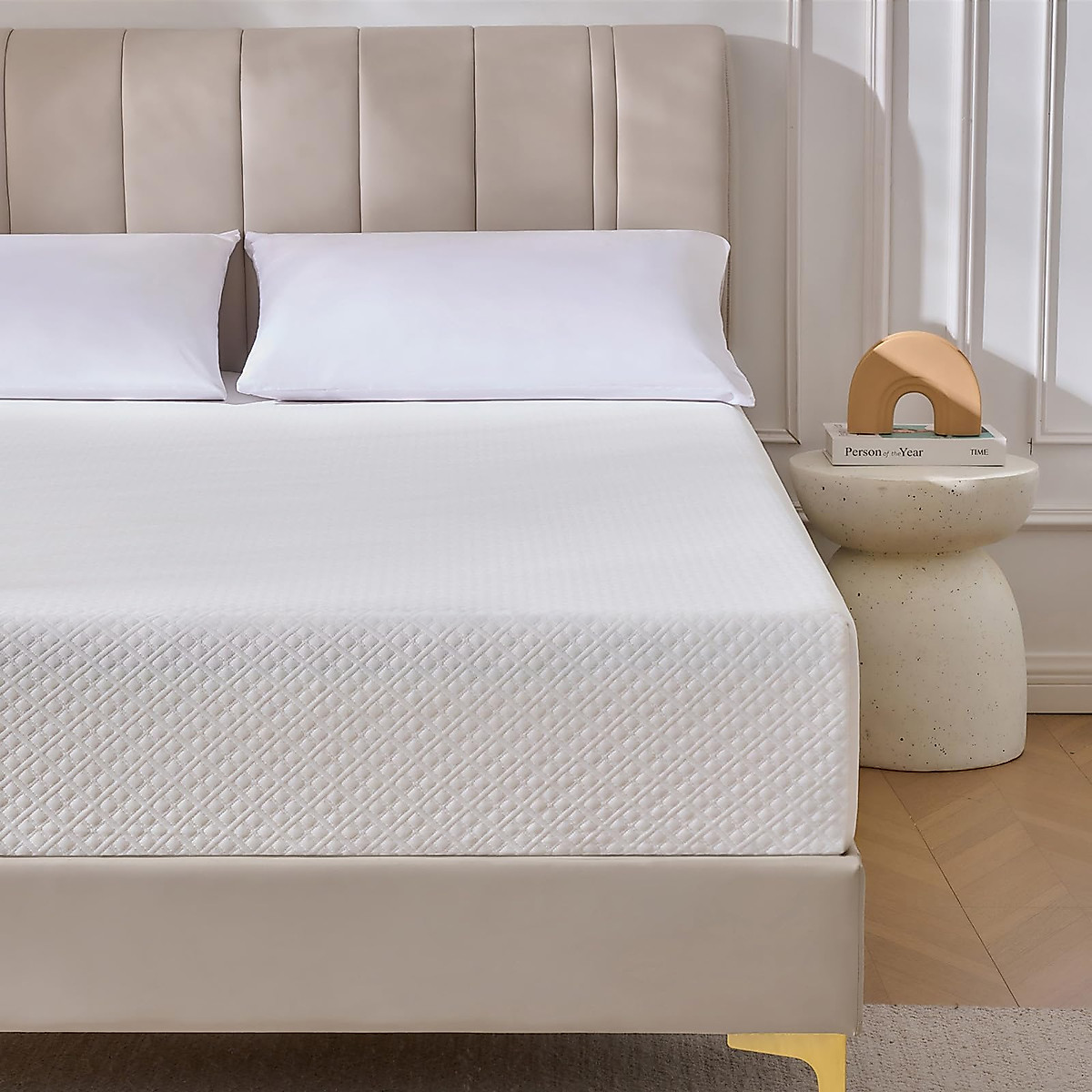 Rolanstar 6 Inch King Mattress Gel Memory for Cool Sleep & Pressure Relief, Medium Firm Feel, CertiPUR-US Certified, Mattress in a Box, White