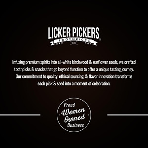 Licker Pickers Cappuccino Peppermint Schnapps Flavored Toothpicks for Adults - 25 Premium Birchwood Picks, Infused with Fine Spirits, All White Birchwood