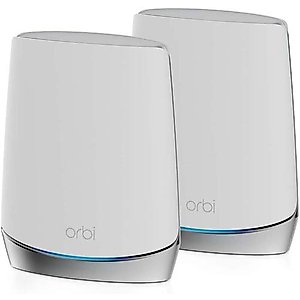 NETGEAR RBK752-100NAS Orbi Tri-Band Mesh Wi-Fi System - Router - Satellite Extender - 5,000 sq. ft. - AX4200-2.4 GHz and 5.0 GHz - 4200 Mbps - White (Renewed)