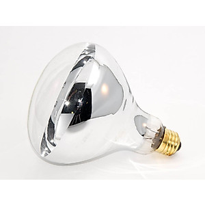 Westinghouse 375W 120V BR40 Clear Heat Lamp Reflector, E26 Base