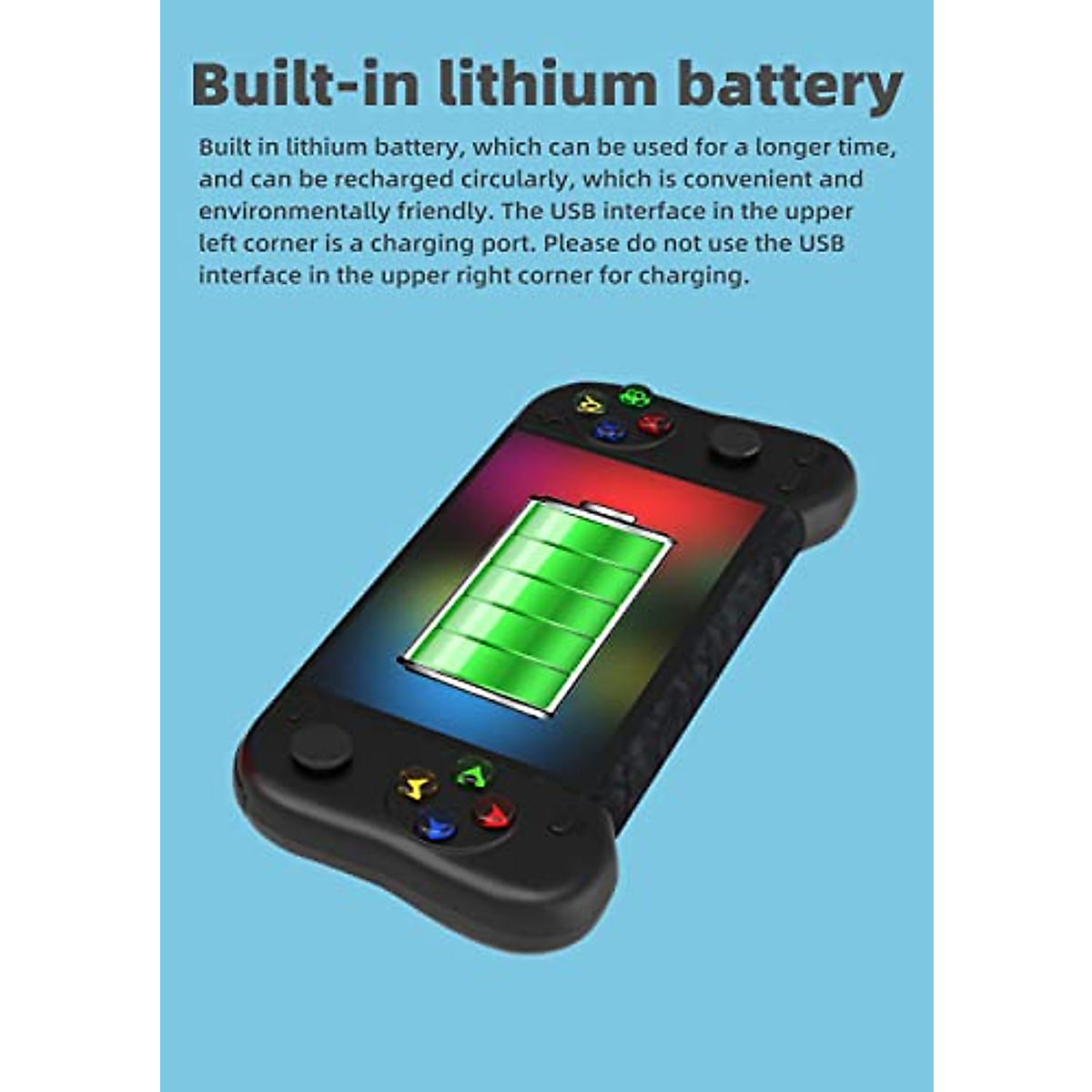 CZT New 5.1-inch Handle Appearance Video Handheld Game Console Portable Emulator Classic Arcade Retro Gaming Game Device System Built-in 12000 Games mp3 mp4 (Black)