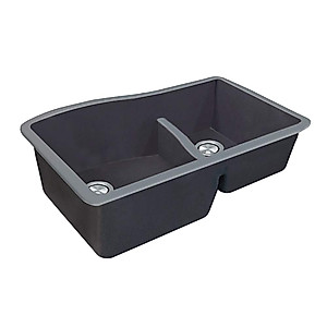 Transolid AUDA3221-17-1 Aversa SilQ Granite 32-in. Undermount Kitchen Sink, Gray