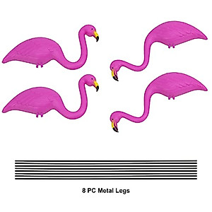 GiftExpress Set of 4, Small Pink Flamingo Yard Ornament/Mini Lawn Flamingo Ornaments/Pink Flamingo Garden Yard Decor (4)