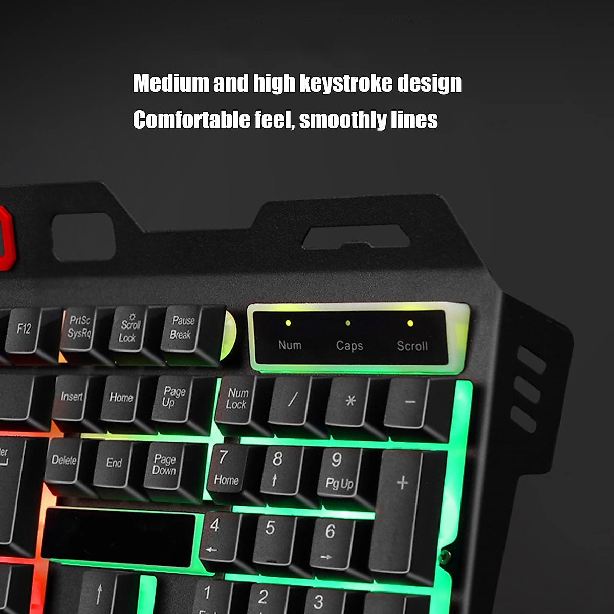 Acogedor Gaming Keyboard and Mouse Combo, Colorful RGB Lighting 104 Keys USB Wired Mechanical Feeling Keyboard Wired Gaming Mice for 7 8 10
