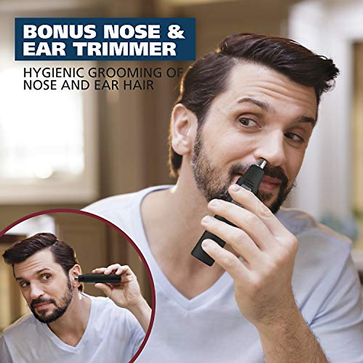 Wahl Cordless Beard Trimmer w/ Ear/Nose/Brow Trimmer