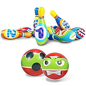 UNIQUE KIDS Bowling Set for Toddlers - Sports Toy Active Game for Birthday Party - Fun Eductional Games, Outside Games or Indoor Toy for Kids Gifts for 3 4 5 6 Year Olds Children Boys & Girls