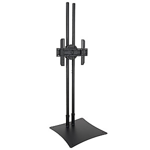Displays2go 88 x 29 Inches Tall Flatscreen Stands, Supports 32-70 Inch Flat Screen Televisions, Steel Construction – Black (DSTANDBK)