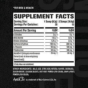 NITROSURGE Pre Workout Supplement - Endless Energy, Instant Strength Gains, Clear Focus, Intense Pumps - Nitric Oxide Booster & Powerful Preworkout Energy Powder - 30 Servings, Cherry Limeade