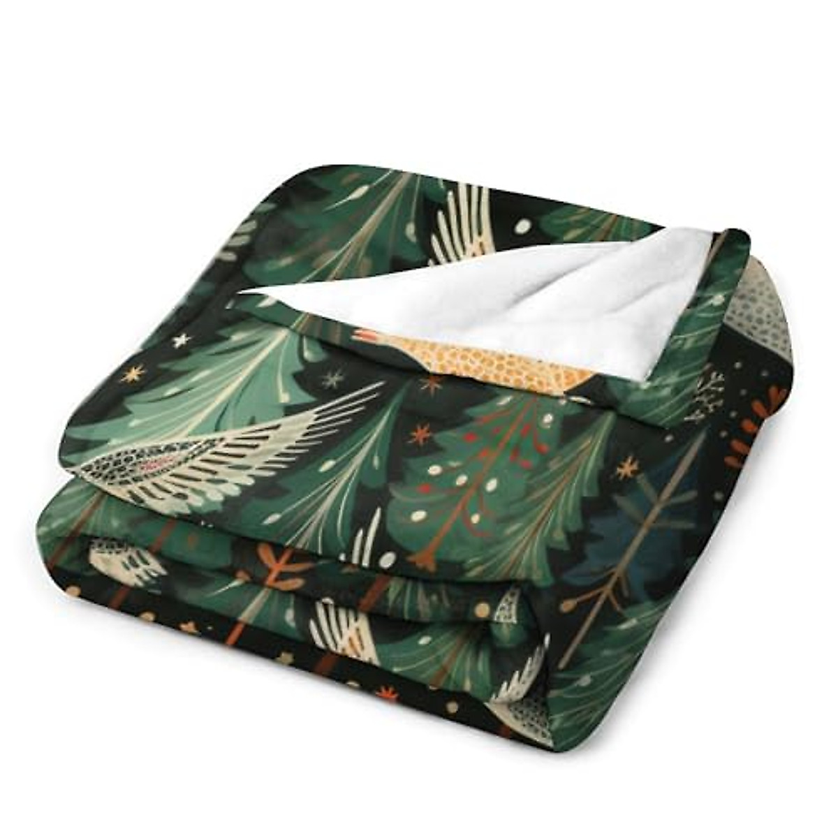 Soft Throw Blanket Birds Flying Through The Trees Warm Cozy Lightweight Blanket Winter Holiday Blanket 40"x50" for Couch Sofa Bed for Girls Birthday Valentines Gifts Warm Soft Autumn and Winter