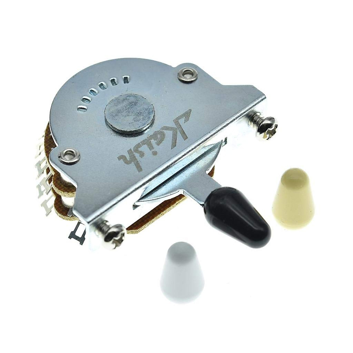 KAISH Guitar 5-way Super Switch Pickup Selector Super 4-Pole Double Wafer for Strat/Tele Guitars with Black/Ivory/White Tip