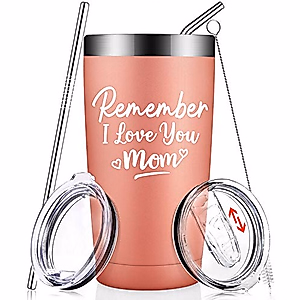 BIRGILT Mom Gifts from Daughter, Son, Kids - Remember I Love You Mom - Christmas Gifts for Mom - Mothers Day Gift for Mom - Tumbler Cup