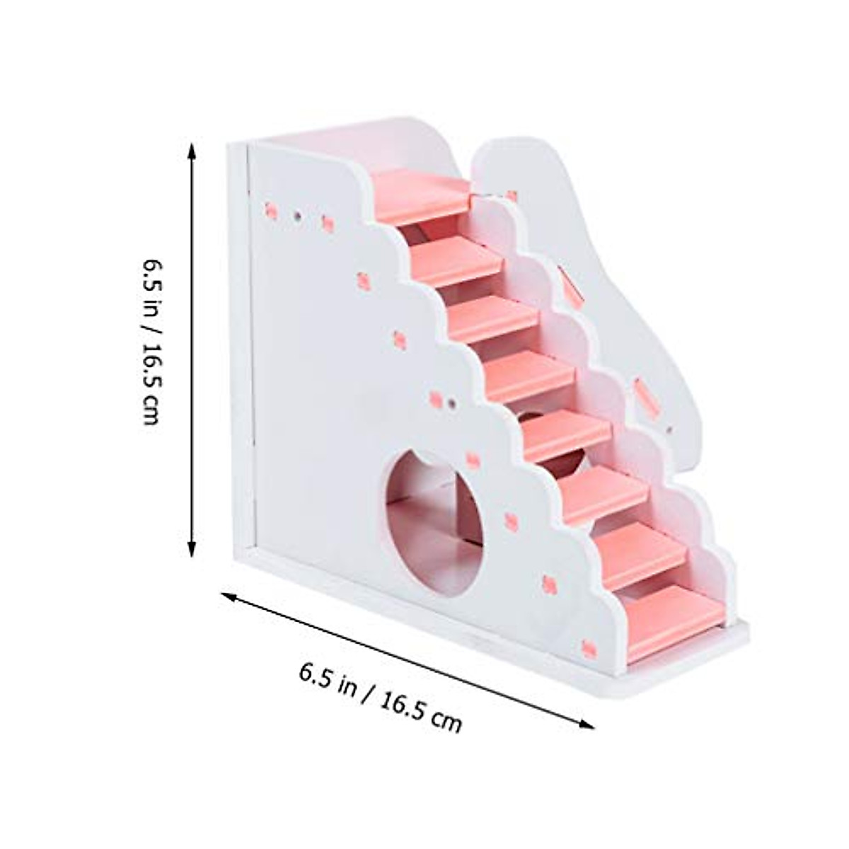 Ipetboom Wooden Hamster House with Stair Ladder Slides Small Animals Hideout Funny Climbing Exercise Toy Guinea Pig Cage Accessories for Chinchillas Rabbits Ferrets