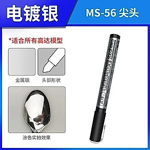(6PCS/Set) MS-51~56 Electroplated Metal Color Marker Chrome Mirror Pen Assembly Model Painting Tools