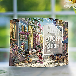 Disney – Mickey and Minnie Mouse in Mexico – Personalize with Your Image! - Thomas Kinkade Studios – 10” x 7” Curved Acrylic Photo Print – Free Standing Décor – Officially Licensed Collectible