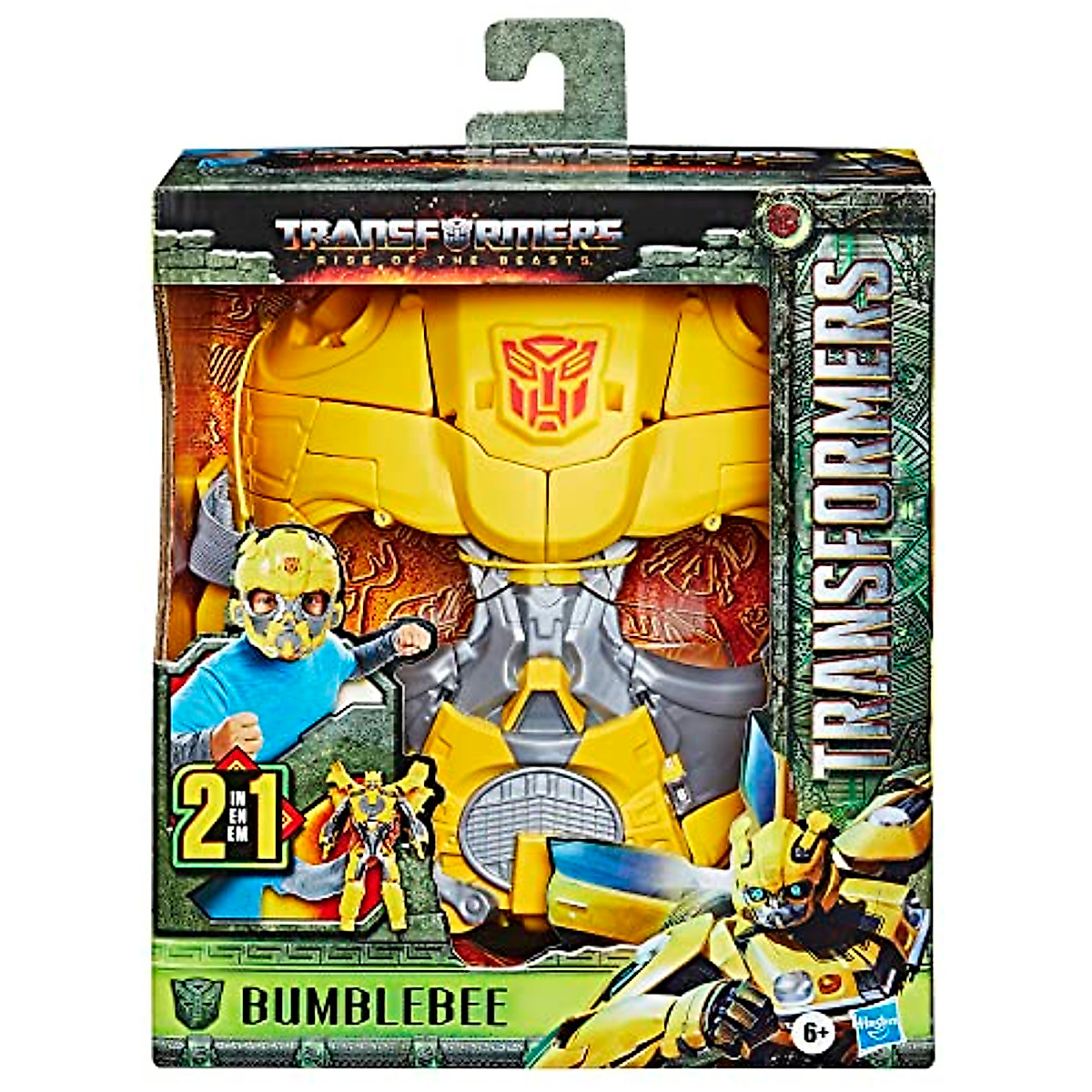 Transformers Toys Rise of The Beasts Movie Bumblebee 2-in-1 Converting Roleplay Mask Action Figure for Ages 6 and Up, 9-inch
