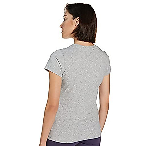 New Balance Women's NB Essentials Stacked Logo Short Sleeve 19, Athletic Grey, Large