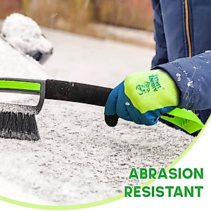 ANDANDA 3 Pairs Work Gloves, Fingertip Double Latex, Seamless Knit Work Gloves with Latex Coated Palm, Ideal for Warehousing, Gardening, Logistics, Assembly