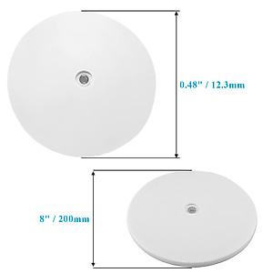 Jersvims 8 Inch Acrylic Turntable Platter, White Turntable Organizer Round Rotating Plate for Kitchen Pantry Cabinet Desk Rack Spice Cake Cookie Decorating