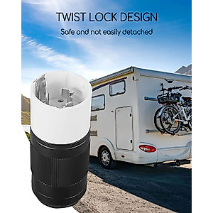 Generator Male Plug 50 Amp Twist Lock Plug Replace LL550P CS6365, Generator Power Cord Connector for Car RV Boat Camping Vehicle, 3 Pole 4 Wire Grounding, 12500W