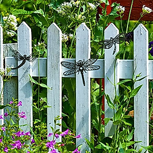 Moxweyeni 3 Pieces Metal Dragonfly Wall Decor Outdoor Dragonfly Garden Art Metal Indoor Outdoor Fence Outside Hanging Decorations for Home, Living Room, Bedroom, Yard, Patio, Porch