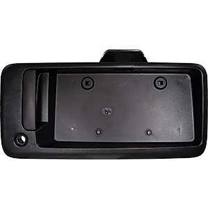 APDTY 112812 Exterior Rear Right Cargo Door Handle License Plate Bracket Holder Black Plastic Replaces 25989400, 15167638, 15269298