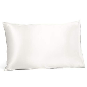 Fishers Finery 19mm 100% Pure Mulberry Silk Pillowcase, Good Housekeeping Quality Tested (White, S)