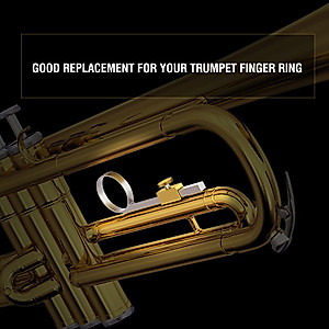 Trumpet Finger Ring, Replacement Metal Slide Finger Ring for Trumpet