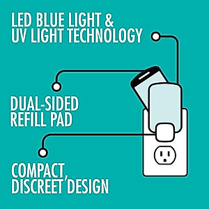 STEM Light Trap: Indoor Fruit Fly Trap, Effective Insect Control for Home, Attracts and Traps Flying Insects, Emits Soft Blue Light, Starter Kit with 1 Plug-In Device and 1 Cartridge
