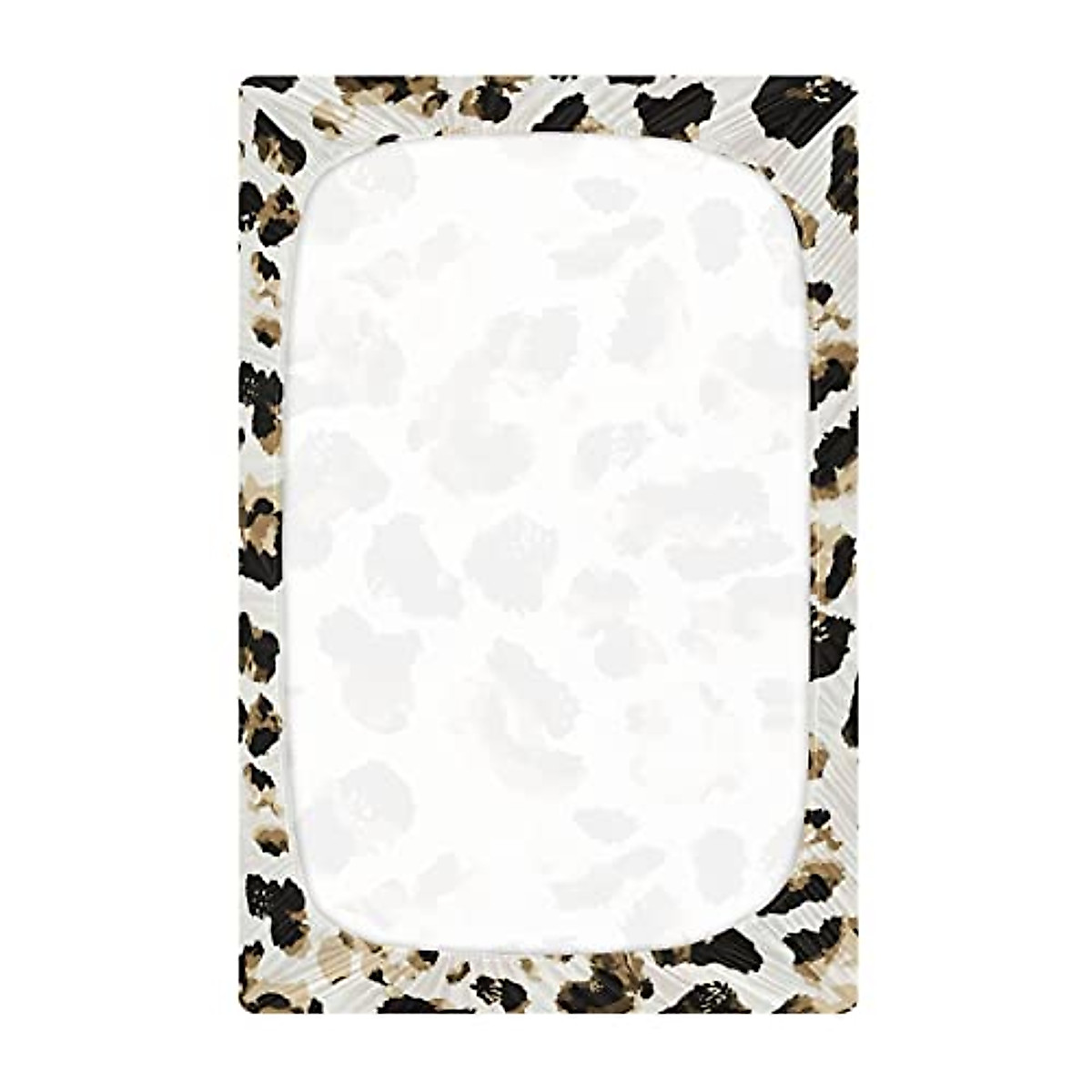 Brown Leopard Print Cheetah Baby or Toddler Fitted Crib Sheet for Girl and Boy 52 x 28 inch