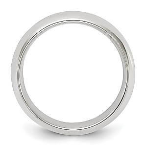 IceCarats 925 Sterling Silver 6mm Comfort Fit Plain Classic Wedding Band Ring Size 6.5