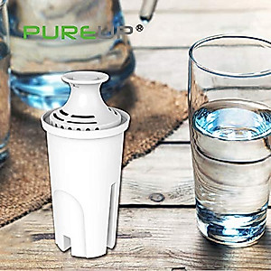Replacement for Brita Filter, Brita Water Pitcher. PUREUP Filter Compatible with Brita Pitcher Filter Standards Grand, Lake, Capri, Wave Classic 35557, OB03,Pack of 4-Reduces Bad Taste & Odor