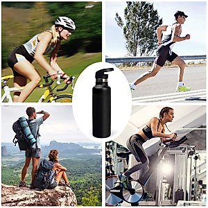Morla Standard Size Straw Lid Compatible with Hydro Flask Standard Size Bottle and Simple Modern Ascent Bottle,2-Pack(Black).