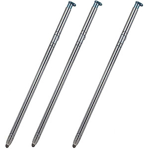 3 Pack LCD Touch Screen Stylus Pen Replacement Parts for LG Stylo 6,Stylo 6 Plus,Boost AT&T TracFone Verizon Xfinity T-Mobile Sprint Cricket (Holographic White)