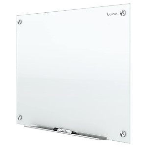 Quartet Non-Magnetic Glass Dry Erase White Board, 6' x 4' Whiteboard, Infinity Frameless Mounting, White Surface (G7248NMW)