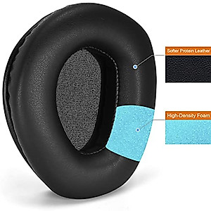 defean RS165 175 185 195 Upgrade Quality Ear Pads Replacement Ear Cushion Foam Compatible with Sennheiser HDR RS165,RS175, RS185,RS195 RF Wireless Headphone,Added Thicknes(Protein Leather)