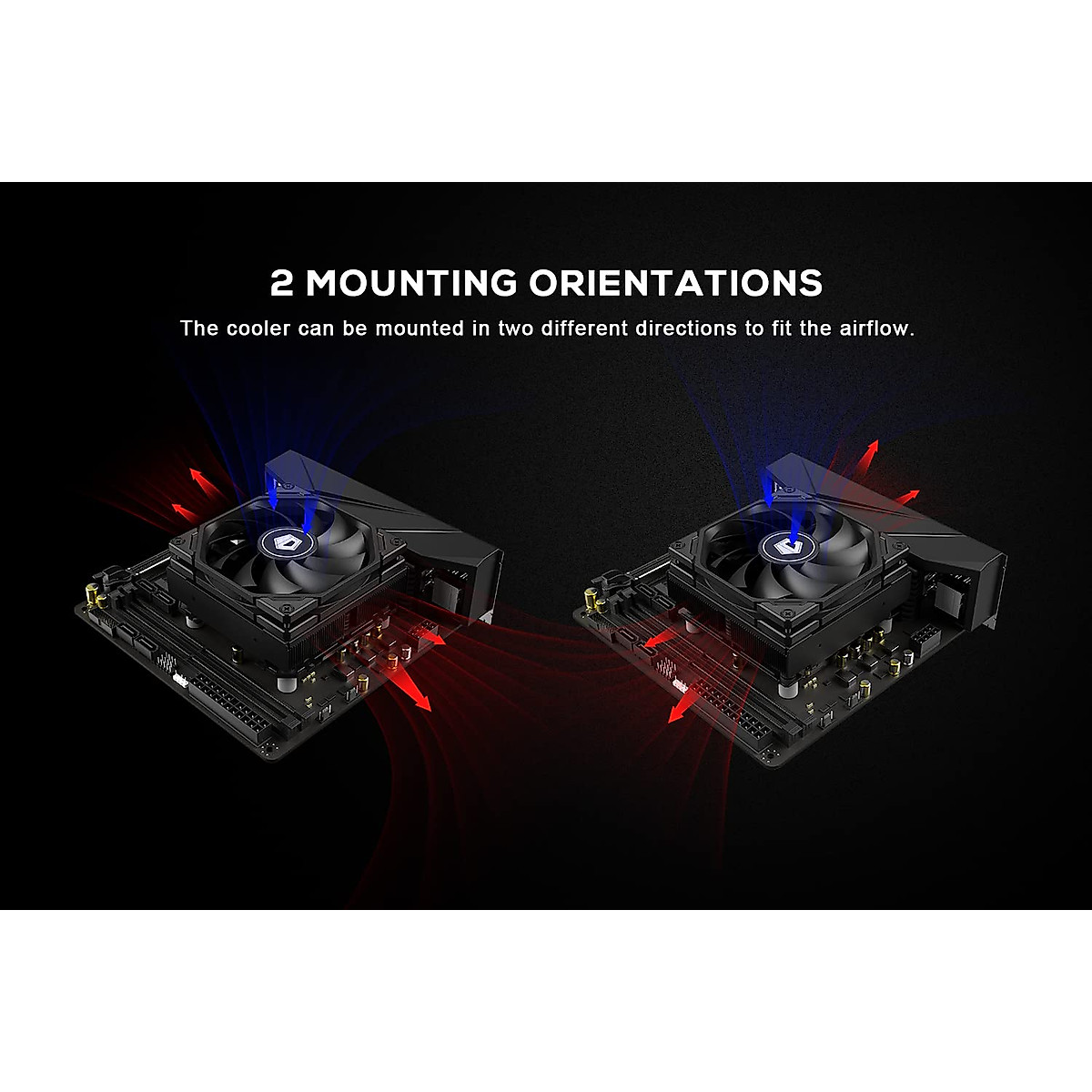 ID-COOLING IS-47-XT 47mm Height Low Profile CPU Cooler 4 Heatpipes CPU Air Cooler for HTPCs, ITX, and Small Form Factor Builds, 92x92x15mm Slim Fan, Support Intel LGA1700/1200/115X