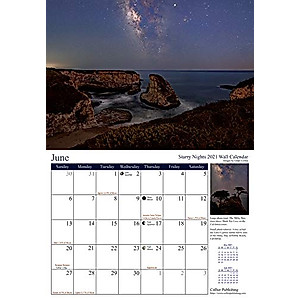 Starry Nights 2021 Astronomy Wall Calendar (13.5" x 9.75", featuring the moon, northern lights, Milky Way, and more)