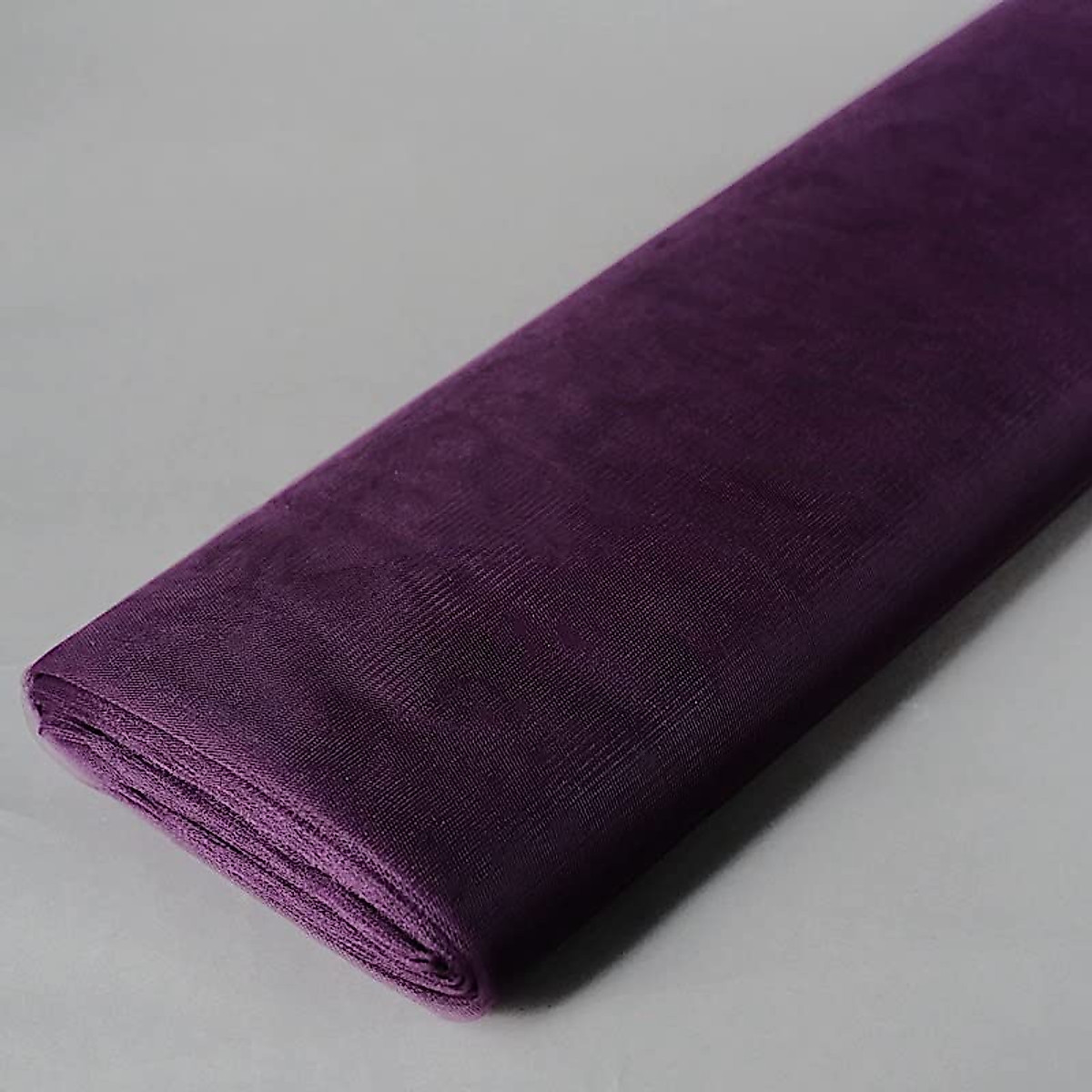 BalsaCircle 54-Inch x 120 feet Eggplant Purple Large Net Tulle Fabric by The Bolt - Wedding Party Decorations Sewing DIY Crafts